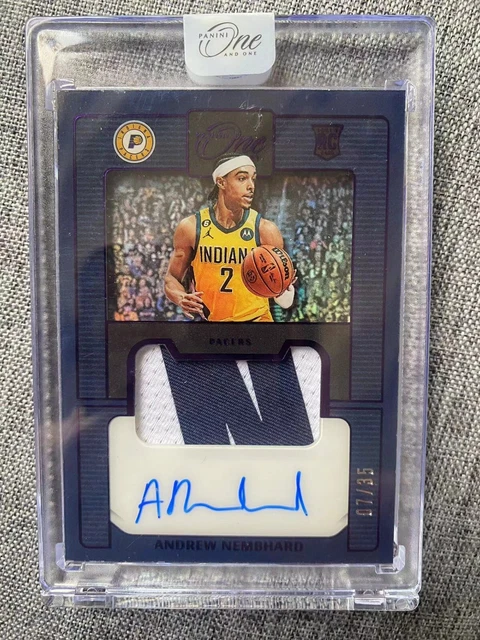 2022-23 PANINI ONE and One Andrew Nembhard /35 Rookie RC Patch Auto EUR ...