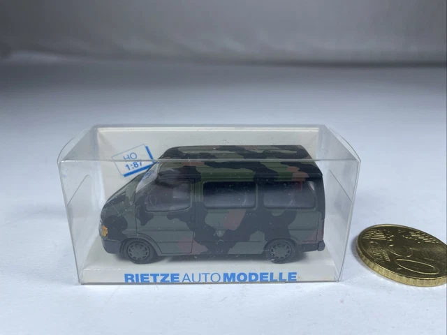 O187 RIETZE 1:87 HO FORD TRANSIT Nr 307241 Army Militär Bus H0 ...
