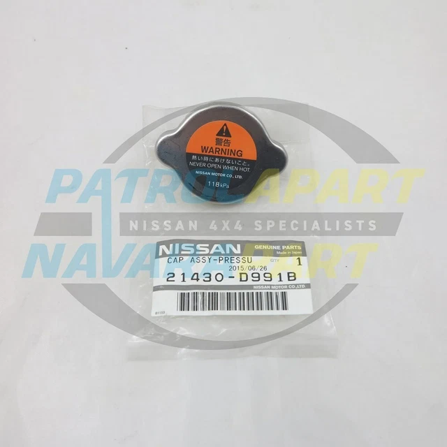 GENUINE NISSAN PATROL GQ & GU TB48 & Y62 VK56 118Kpa 1.2 Radiator Cap ...