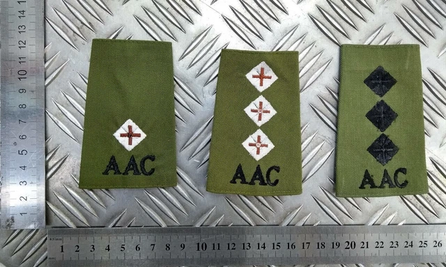 ARMY AIR CORPS AAC OD Green Rank Slides Genuine British Army - NEW £13. ...