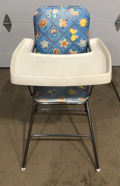 VINTAGE COSCO HIGH Chair 70's PETERSON MCM Vinyl Seat Chrome CHILDREN ...