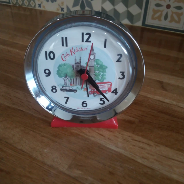 CATH KIDSTON LONDON Themed, Red, Battery Operated Alarm Clock In ...