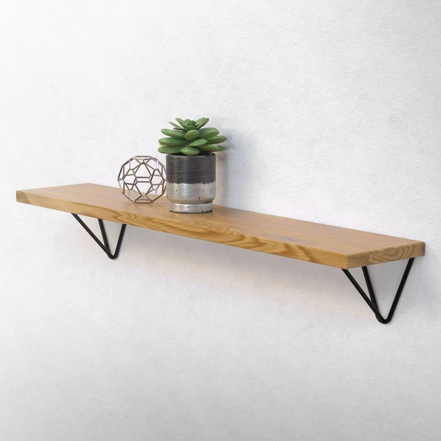 2 SUPPORT D'ÉTAGÈRE d'angle triangle en métal noir avec vis 160mm ...