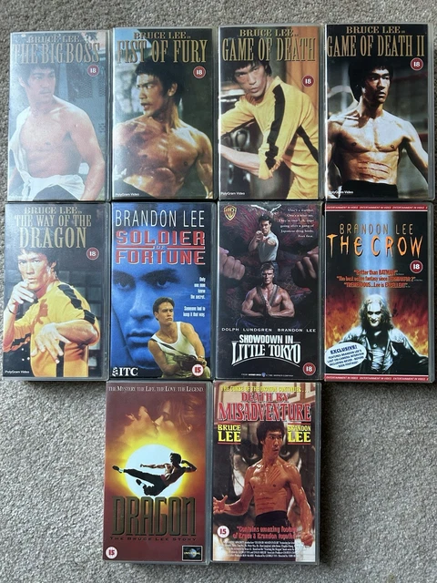 BRUCE LEE & Brandon Lee VHS Collection / 9 Movies, 1 Documentary £21.52 ...