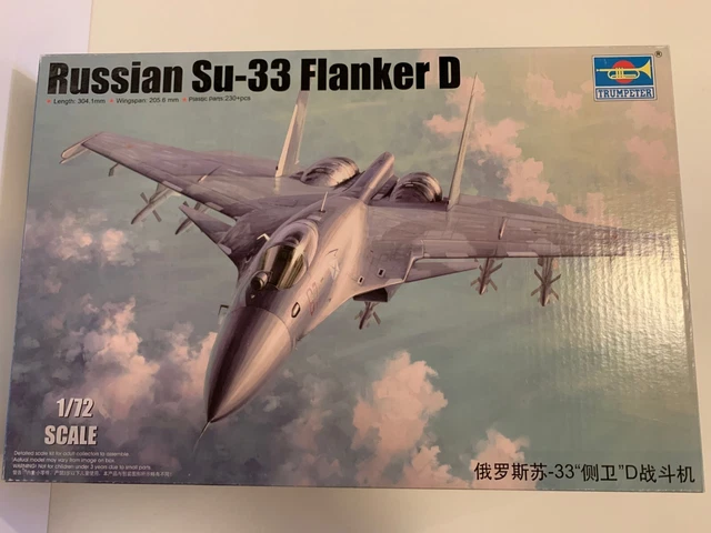 1:48 CACCIA SUKHOI Su-33 flanker-D Sea flanker usato costruito EUR 79 ...