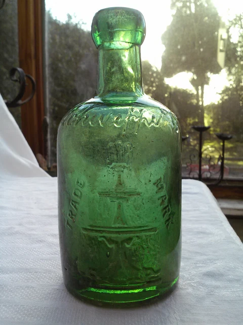SCHWEPPES FOUNTAIN PICTORIAL dumpy seltzer mineral bottle c1890-1920 ...