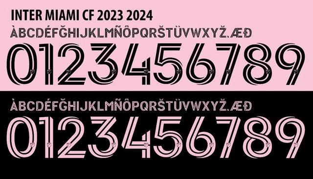 INTER MIAMI CF MLS Name&Number Set 2023/2024 Home/Away/Third Football ...
