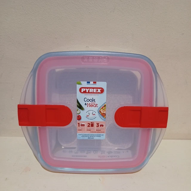 PYREX COOK AND Heat Square, 1L Roaster with Vented Lid container £10.79 ...