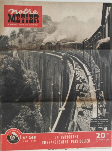 NOTRE MÉTIER L'HEBDO du Cheminot n°248- 1950 : Important embranchement EUR 5,00 - PicClick FR