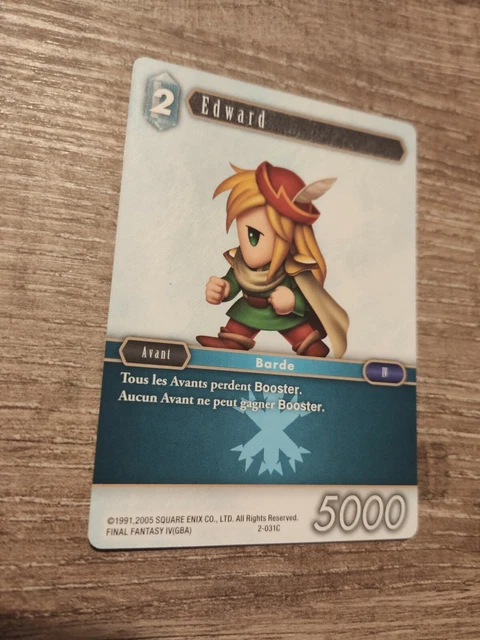 FINAL FANTASY TRADING card game ff jeu fftcg carte square 2-031C edward ...