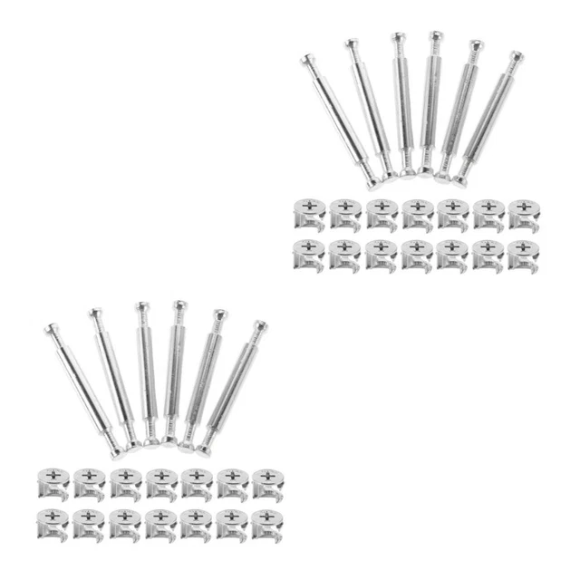 2 PIECES DOUBLE Head Connection Screw Furniture Panel Connecting ...