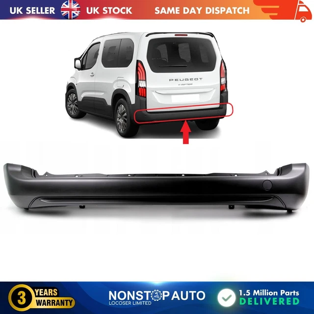 PARE-CHOCS ARRIÈRE TEXTURÉ Noir Pour Peugeot Partner Rifter 1633557180 EUR 95,93 - PicClick FR