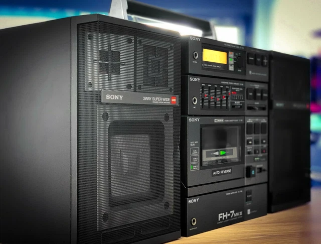 SONY FH-7 MK-III 🌈RaRe🌈 Old-School Vintage Stereo Cassette HiFi System ...