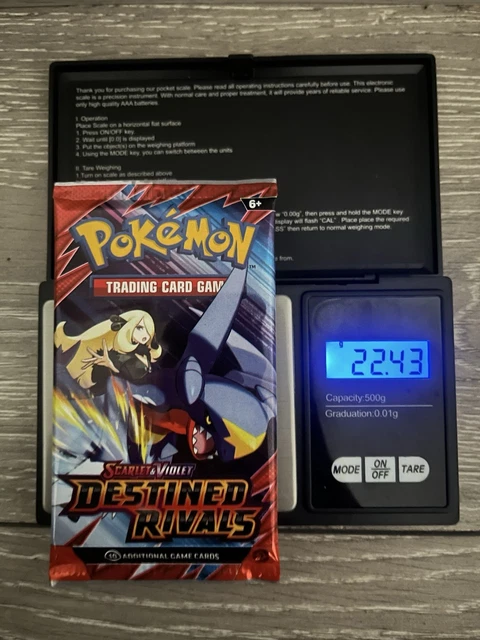 *HEAVY!* POKÉMON TCG Destined Rivals Booster Pack Weighing at 22.43g £ ...