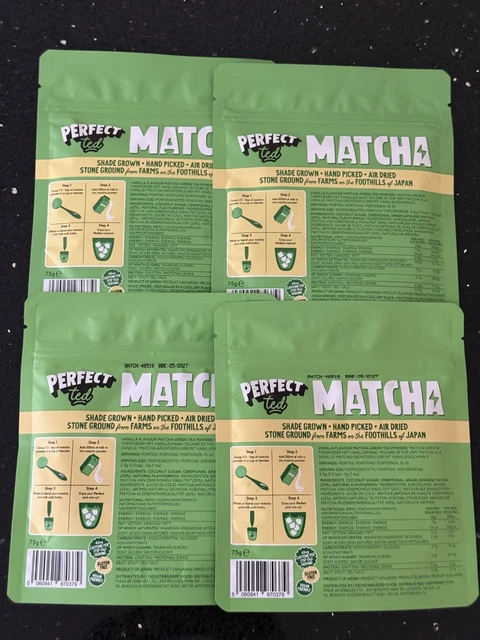 PERFECT TED CEREMONIAL Grade Japanese Vanilla Matcha Green Tea - 4 x ...