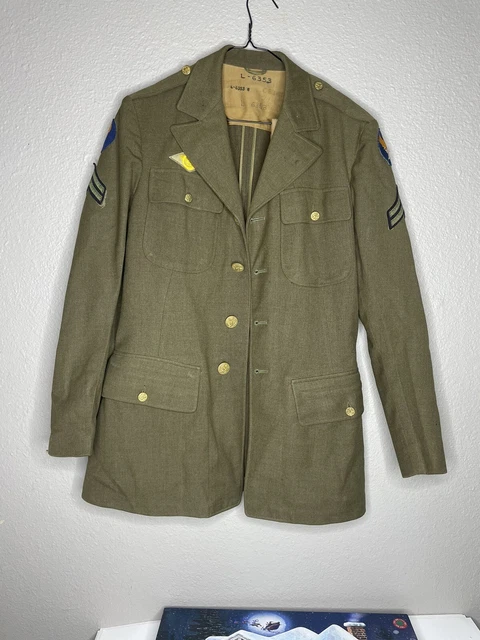 ORIGINAL WWII WW2 U.S. Army Air Forces Patched Uniform Jacket £55.82 ...