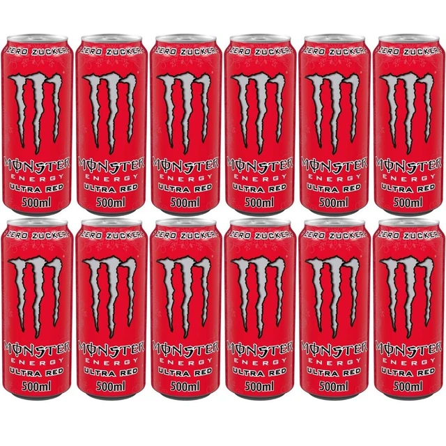 MONSTER ENERGY DRINKS Ultra Red 500ml x 12 £16.61 - PicClick UK