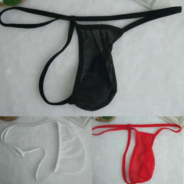 SEXY SEE THROUGH Mesh Poch G string slips sous-vêtements pour hommes au ...