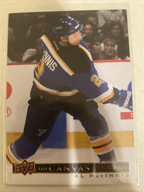 2020-21 SP SIGNATURE Edition Legends Al Macinnis UD toile Legends Blues ...