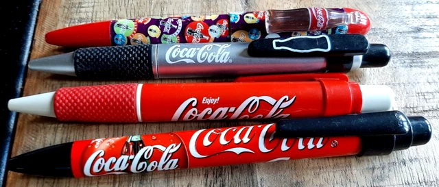 COCA COLA - Coca Cola Collector's Pen Lot, One of Which with 2D Bottle ...