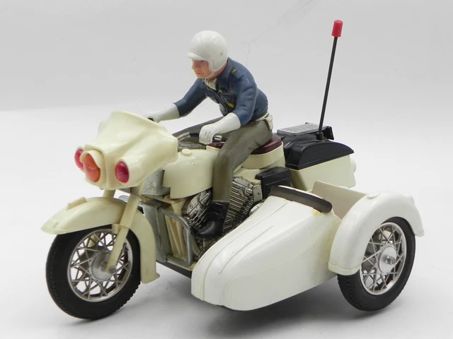 YONEZAWA HIGHWAY PATROL Police Tin Toy Motorcycle Japan Tin Motorcycle ...