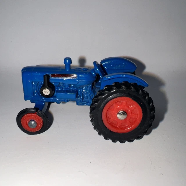 VINTAGE ERTL FORDSON Farm Tractor Blue Diecast Metal Toy Broke Exhaust ...