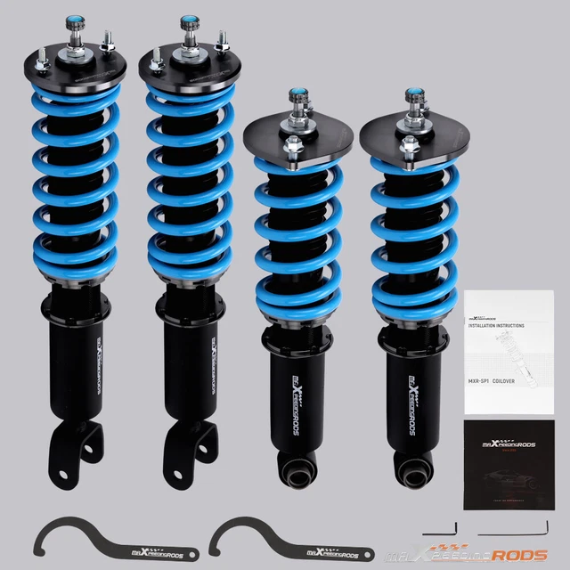24 WAYS ADJUSTABLE Coilover Coilovers for Nissan 300ZX Z32 90-96 Spring ...