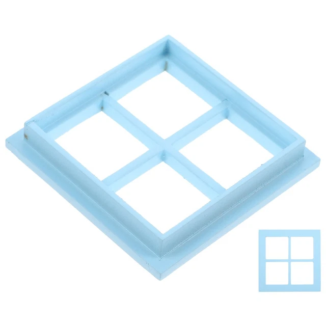 MINI HOUSE WINDOW Frame Decoration Mini Wooden Window Decor Doll House ...