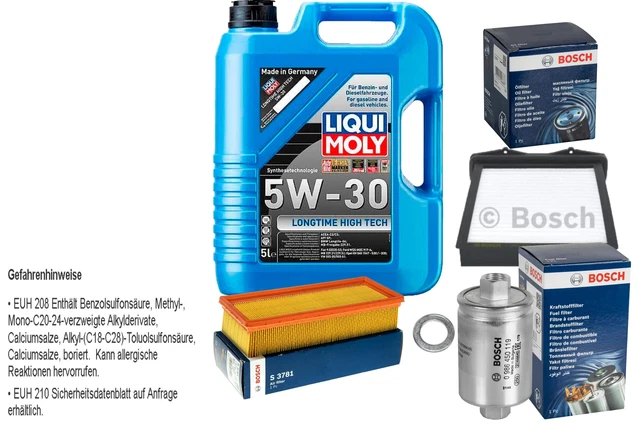 BOSCH INSPECTION SET 5 LIQUI MOLY Longue Date High Technologie 5W-30 pour Land EUR 126,18 ...