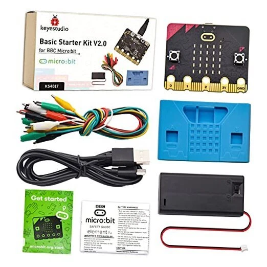 BASIC STARTER KIT for BBC Micro bit V2, Graphical Programming Built-in ...
