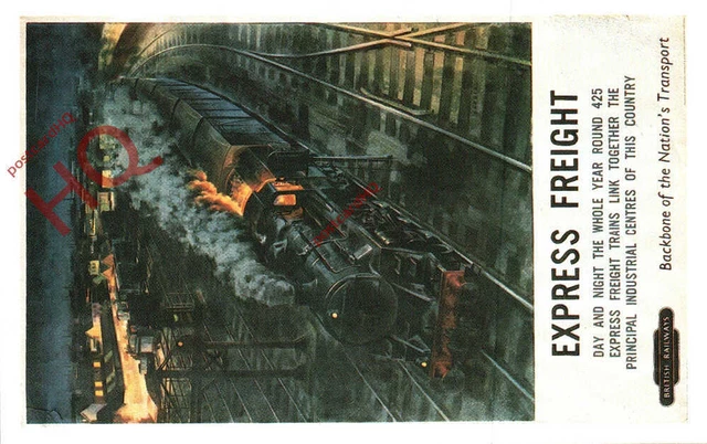 POSTCARD>>RAIL POSTER POSTCARD, BRITISH RAILWAYS, EXPRESS FREIGHT ...