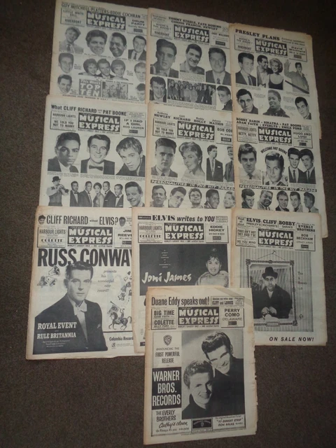 NEW MUSICAL EXPRESS- Lot of 10 1960 issues (January - April) (Everlys ...