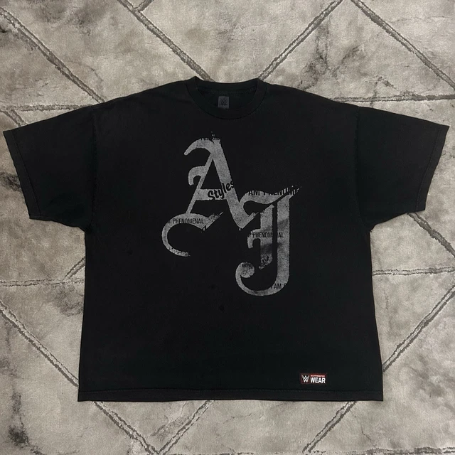WWE AJ STYLES Phenomenal Front Back Graphic T Shirt - 3XL Wrestling WWF ...