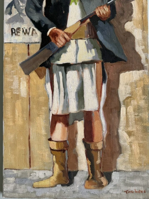 VINTAGE GERONIMO ORIGINAL Painting Apache Chief Native American Wanted ...