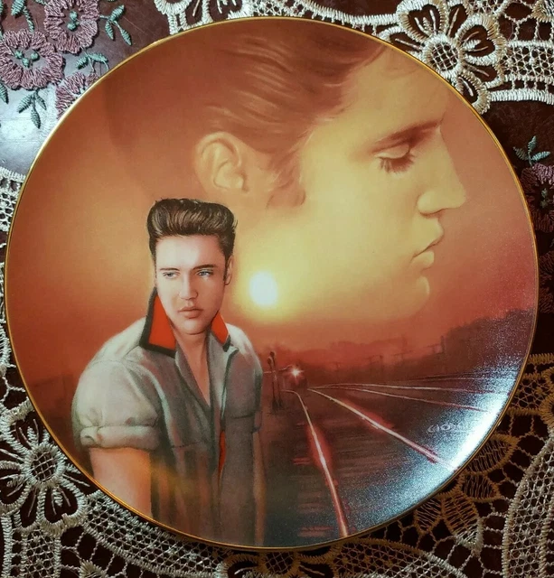 MYSTERY TRAIN ELVIS Presley Limited Edition Delphi Plate 1993 by Nate ... MYSTERY TRAIN ELVIS Presley Limited Edition Delphi Plate 1993 by Nate ...