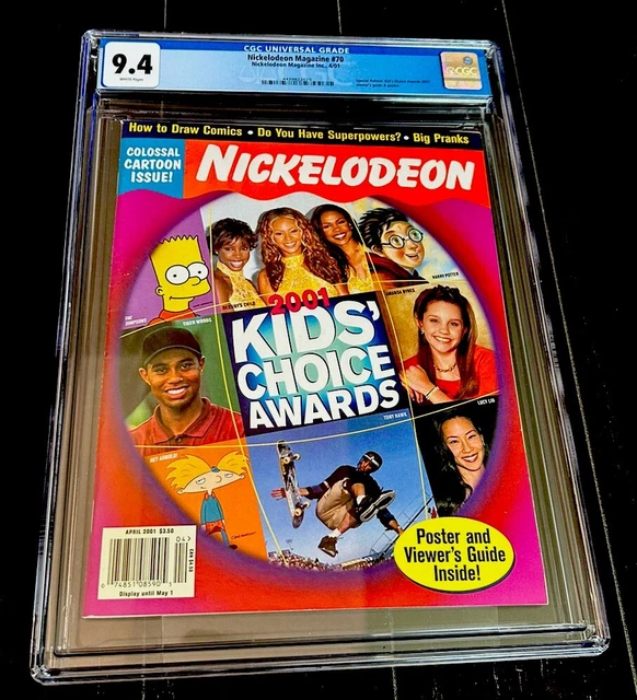 NICKELODEON RARE MAG 2001 KIDS CHOICE AWARDS 70 Tiger Woods Harry ...