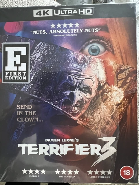 TERRIFIER 3 HMV First Edition 4k Boxset BluRay OOP RARE (oos) see pics ...