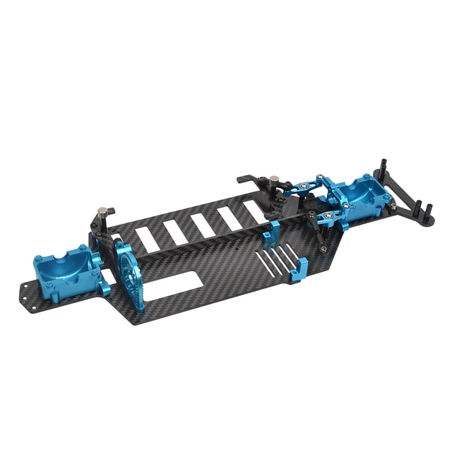 CARBON FIBER FRAME Chassis W/Crank Steering Kit for Tamiya TT02 Upgrads ...
