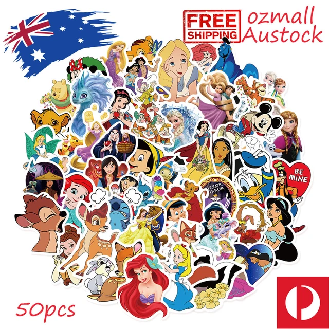 50PCS DISNEY CARTOON Characters Stickers Bomb P1 Vinyl Laptop ...