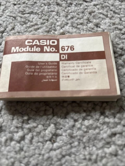 CASIO DATA BANK Module No. 676 Owners Manual Users Guide OEM DBC-62 DBC ...