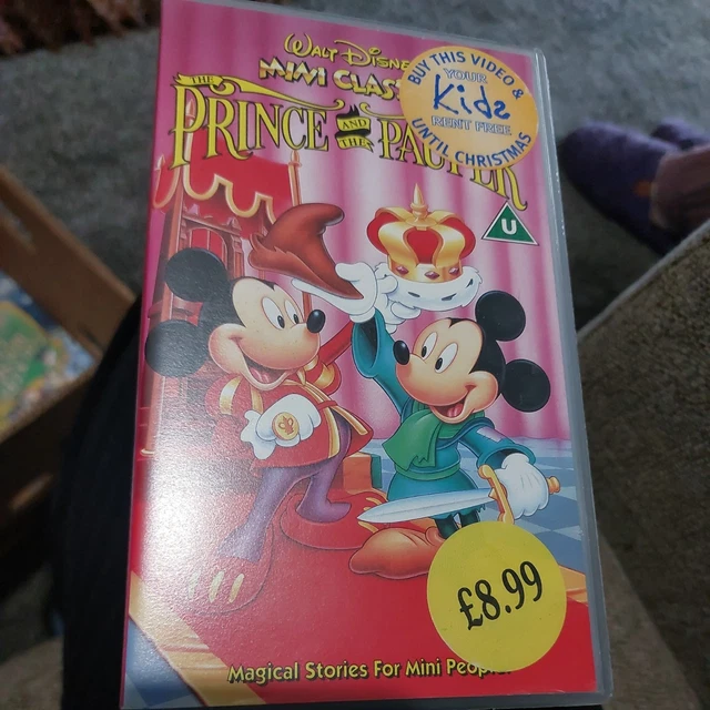 MICKEY MOUSE DISNEYS Prince And The Pauper VHS PAL Video Tape Mini ...