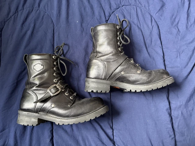 HARLEY-DAVIDSON FADED GLORY Men's 9.5 Motorcycle Ankle Strap Black ...