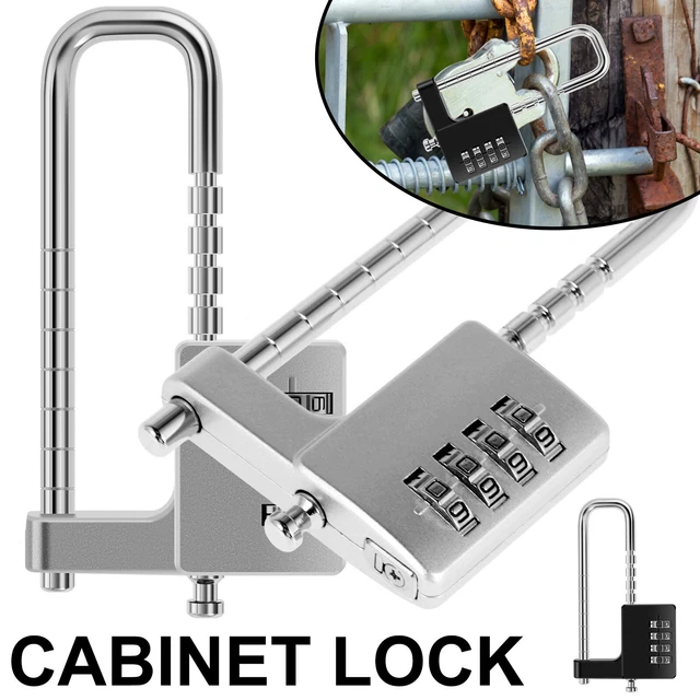 GYM LOCKER LOCK 4 Digit Combination Padlock Heavy Duty Long Shackle ...