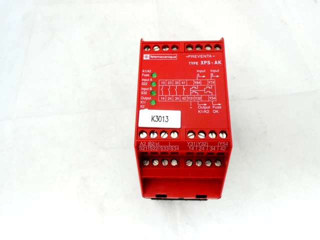 TELEMECANIQUE XPSAK311144 XPS-AK 24V Ac/Dc Safety Relay Dual Chan 3 ...