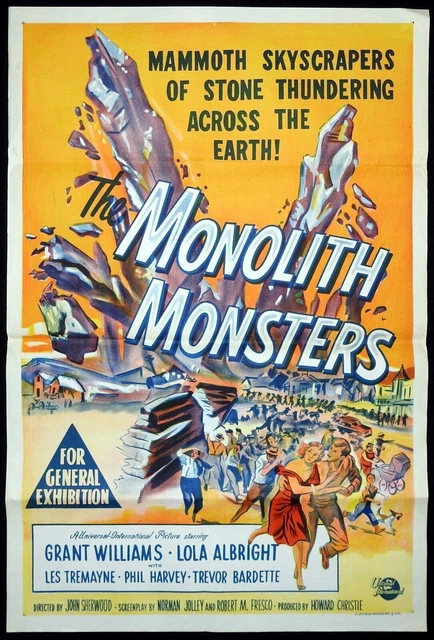 MONOLITH MONSTERS ORIGINAL Australian One sheet Sci Fi classic Grant ...