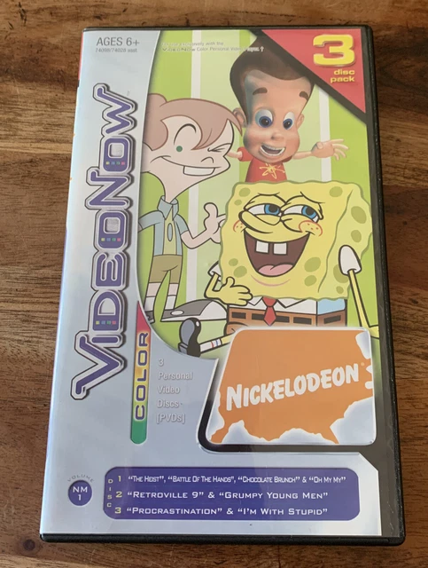 HASBRO VIDEO NOW Color Nickelodeon Spongebob Jimmy Neutron 3 PVD Disc ...