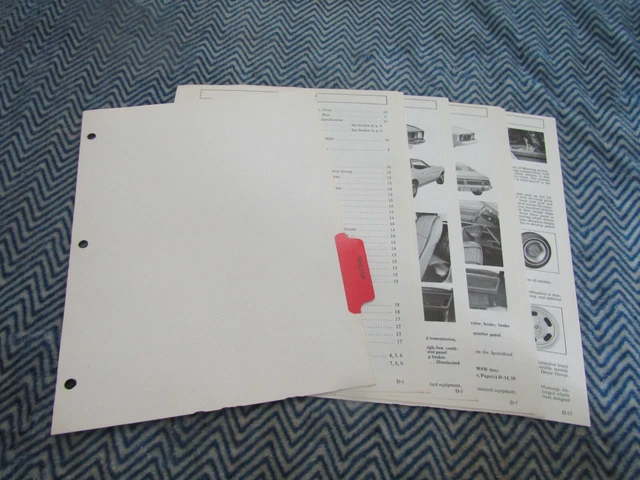 1973 FORD MUSTANG And Mustang Mach 1 Rare Dealer Album Brochure Sheets ...