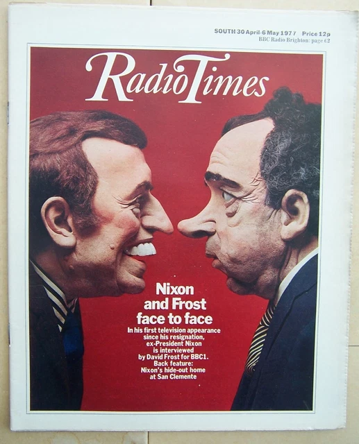 RADIO TIMES/1977/DAVID FROST/RICHARD Nixon/John Bunyan/Tony Lewis/Fluck ...