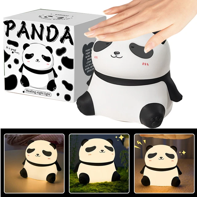LED PANDA NIGHT Light USB Rechargeable Touch Sensor Tap Fun Kawaii Lamp ...