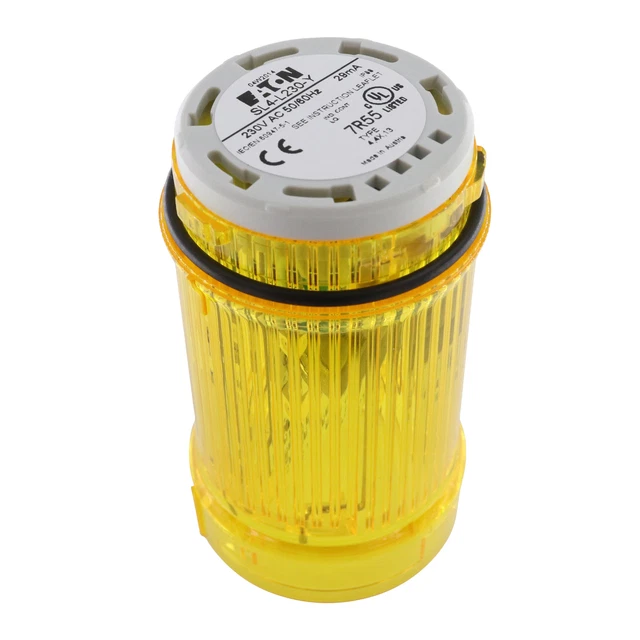 EATON SL4-L230-Y LED Continuous Tower Light Beacon, 40Mm,230V, Yellow ...